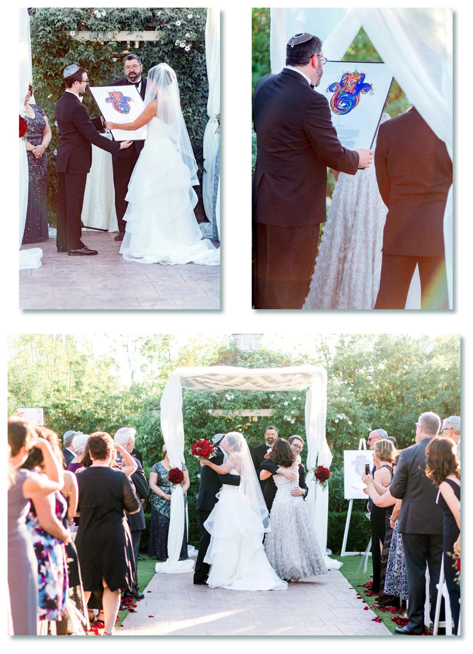 Nava Shoham CHAMSA the Heart of a Rose Ketubah - Etsy