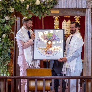 Nava Shoham ~ Rainbow Tree Seasons Ketubah (with Heart in Roots ...