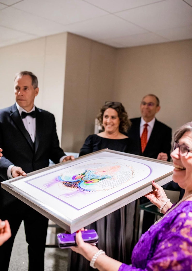 Nava Shoham Chamsa Lotus in Rose Quartz 1800ketubah.com - Etsy