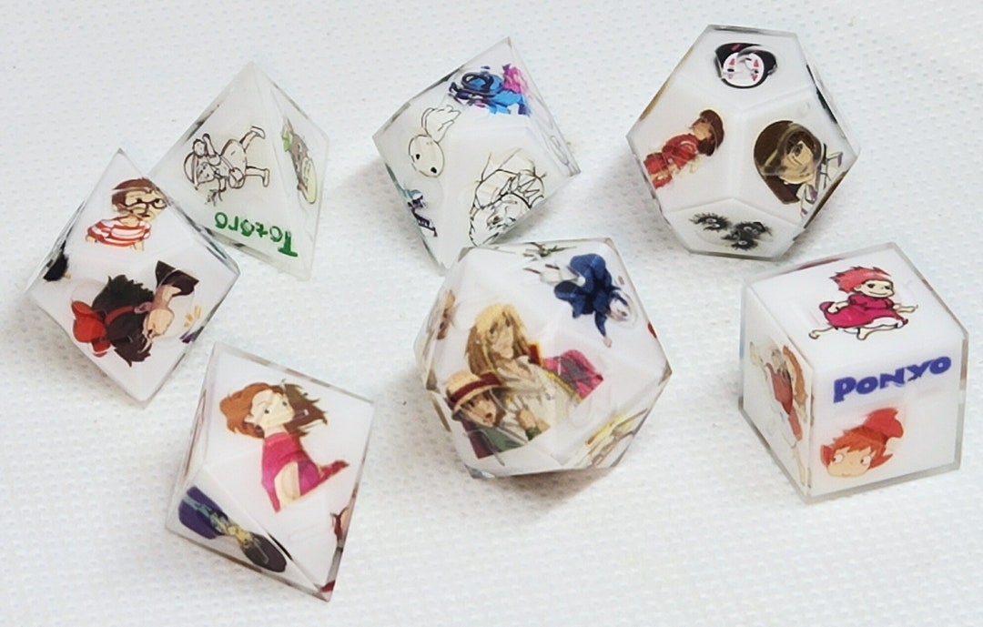 Studio Ghibli Dice Set. Dnd. D6. Dungeons & Dragons. Set. Anime ...