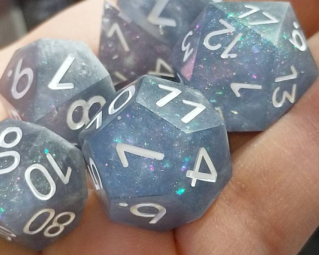 Cloudy Nebula Dice. 7 Dice Set. Galaxy. Space. Stars. Dnd. Dungeons ...