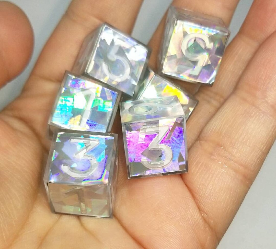 Holographic Dice. 6 Dice Set. D6. 6 D6's. Dice. Dungeons & Dragons ...