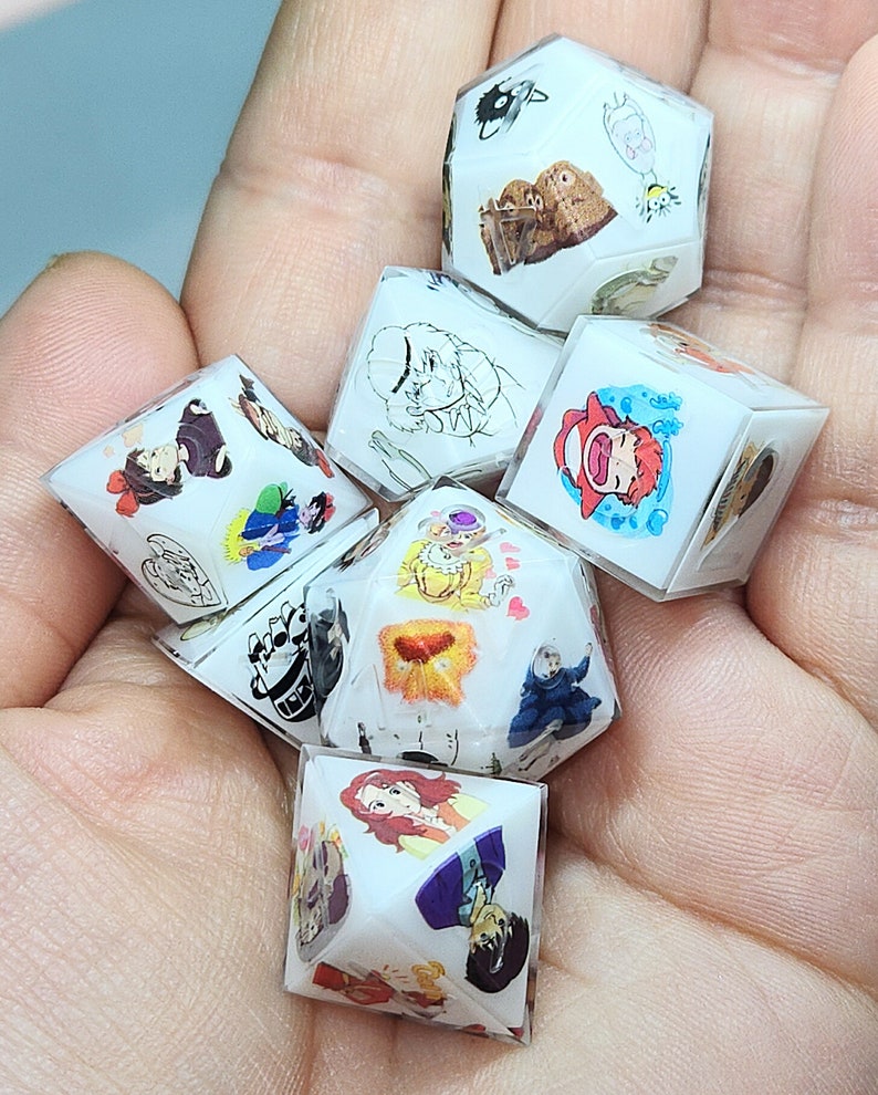 Studio Ghibli Dice Set. Dnd. D6. Dungeons & Dragons. Set. Anime ...