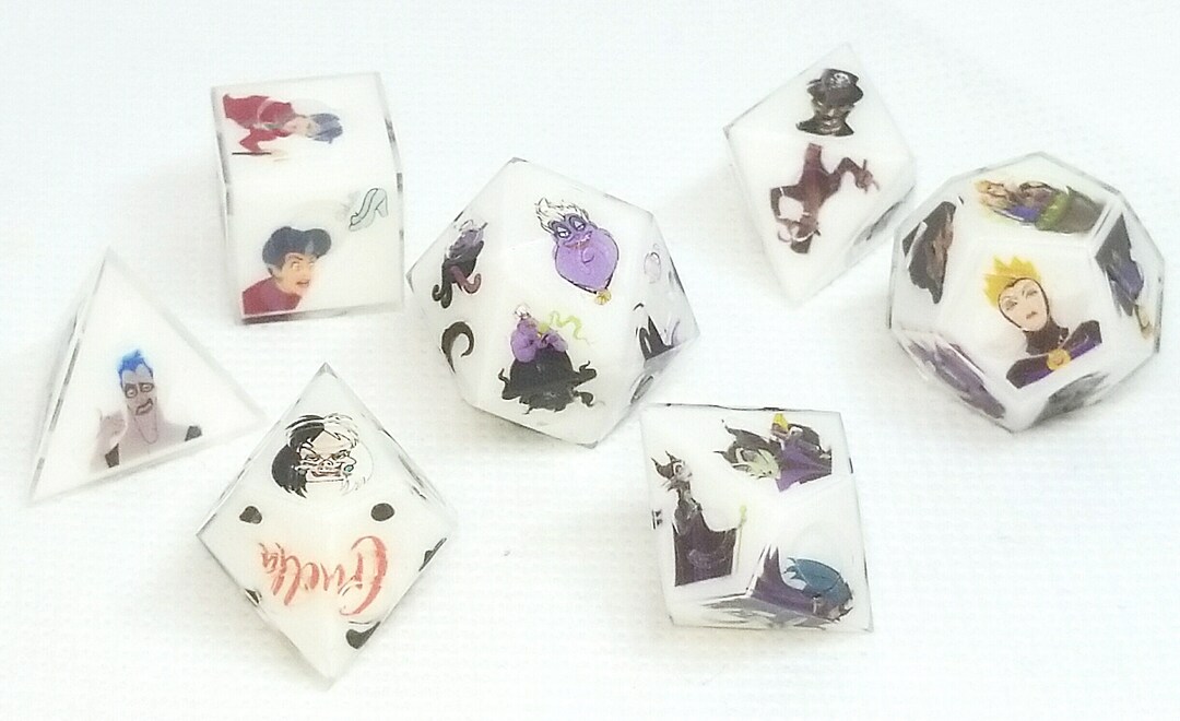 Disney Villain Dice. 7 Dice Set. Dungeons & Dragons. Villain. Evil ...