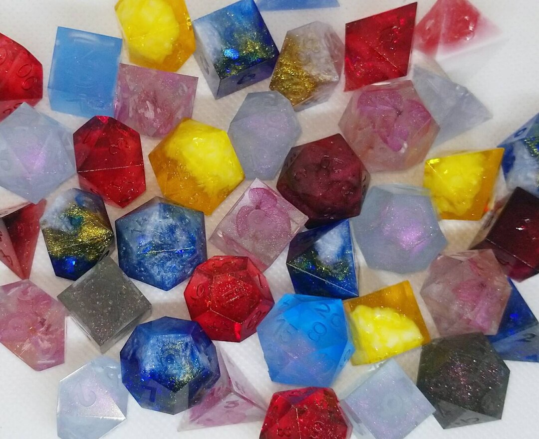 Misfit Dice Set. D&D. 7 Dice. Unfinished. Dungeons and Dragons. Dnd ...