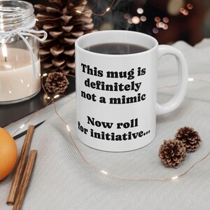 Dnd Ceramic Mug. Mimic. Roll for Initiative. Dungeons & Dragon. Dice ...