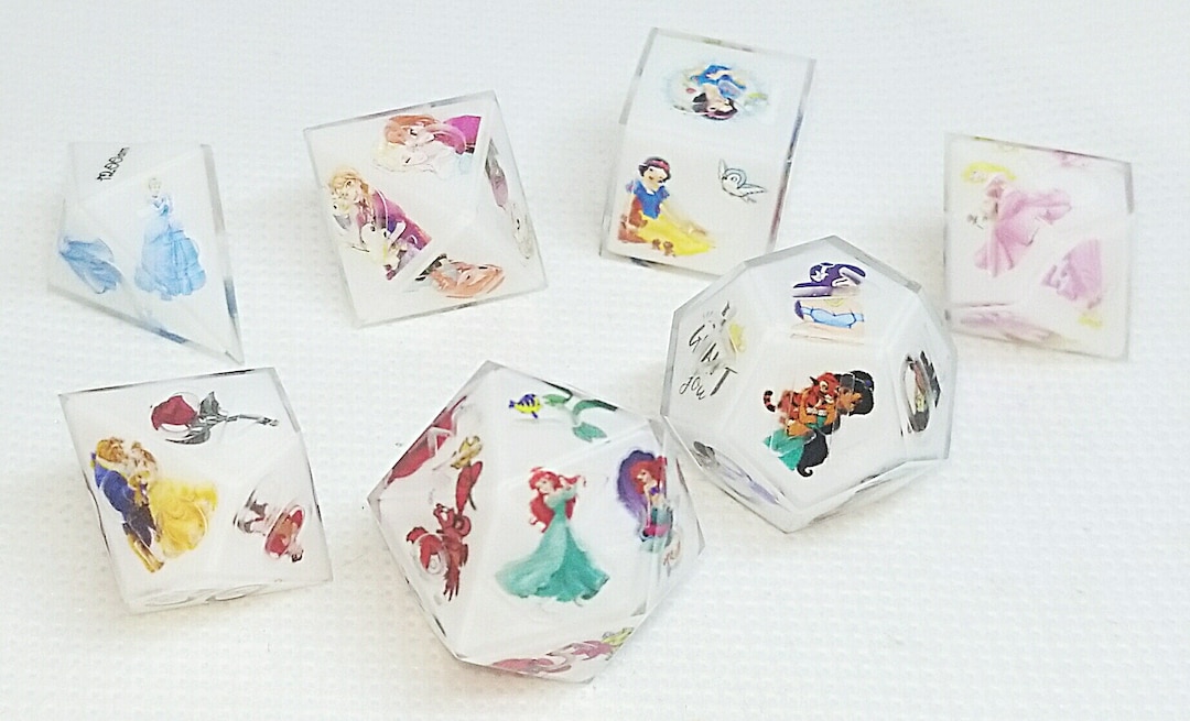 Disney Princess Dice. 7 Dice Set. Dungeons & Dragons. Disney. Princess ...