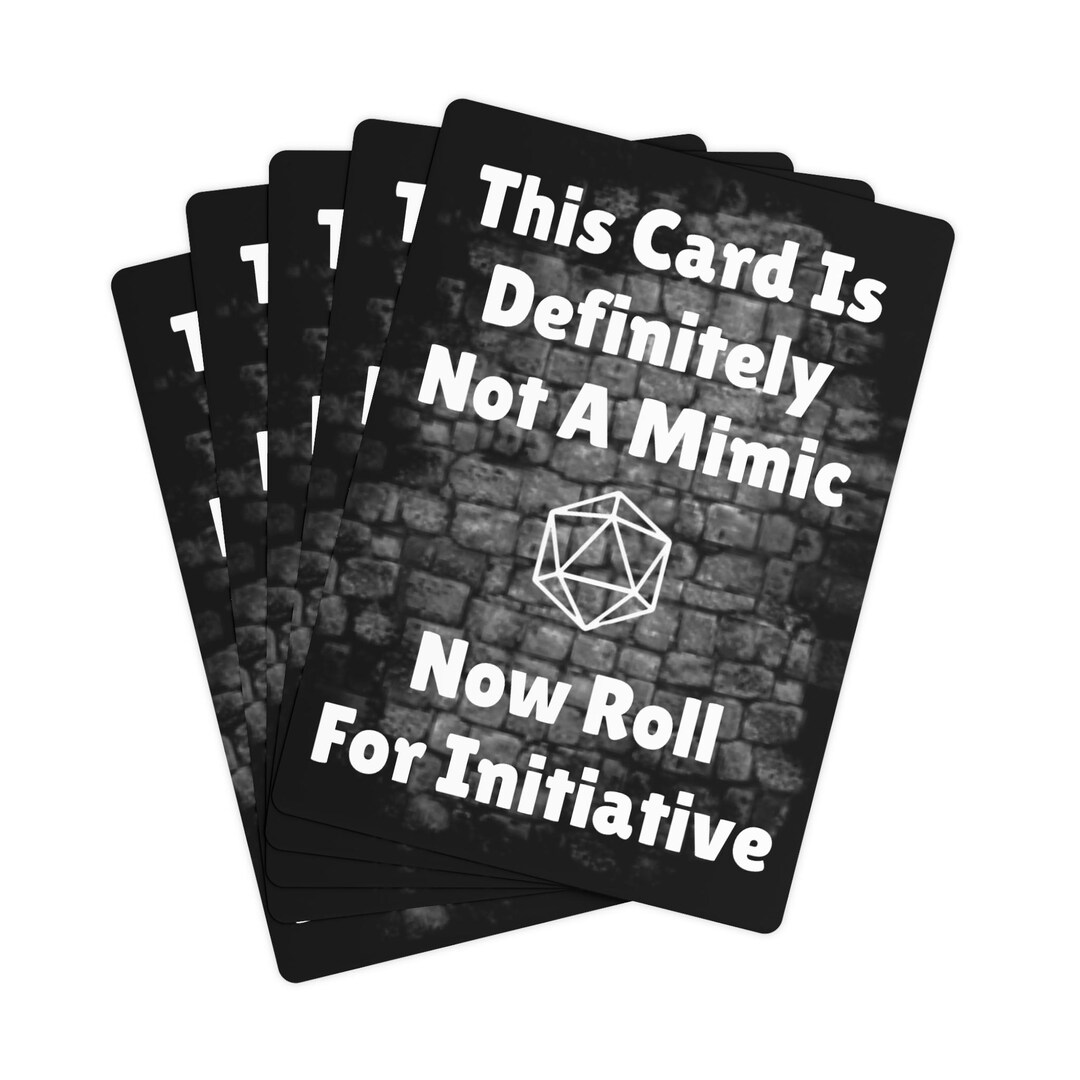 Dnd Playing Cards. Poker. Cards. Dungeon. Mimic. Roll for Initiative ...
