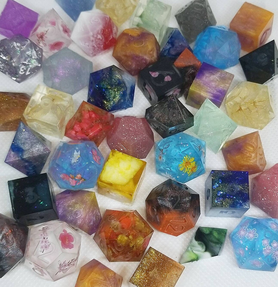 Misfit Dice Set. D&D. 7 Dice. Sanded. Finished. Polished. Dungeons and ...