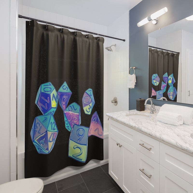 Dnd Dice Shower Curtain - Etsy