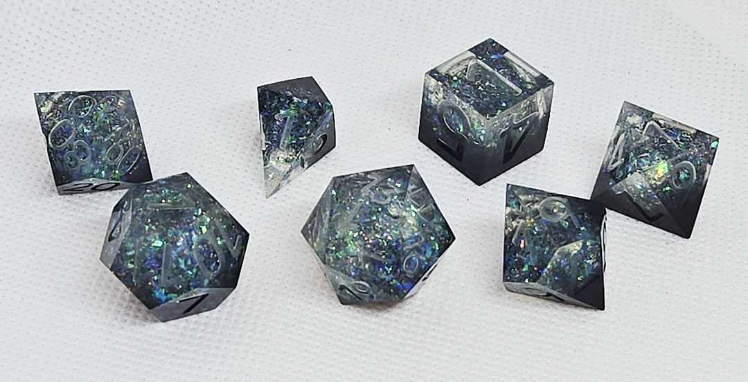 Galaxy Dice. 7 Dice Set. Galaxy. Space. Stars. Dnd. Dungeons & Dragons ...