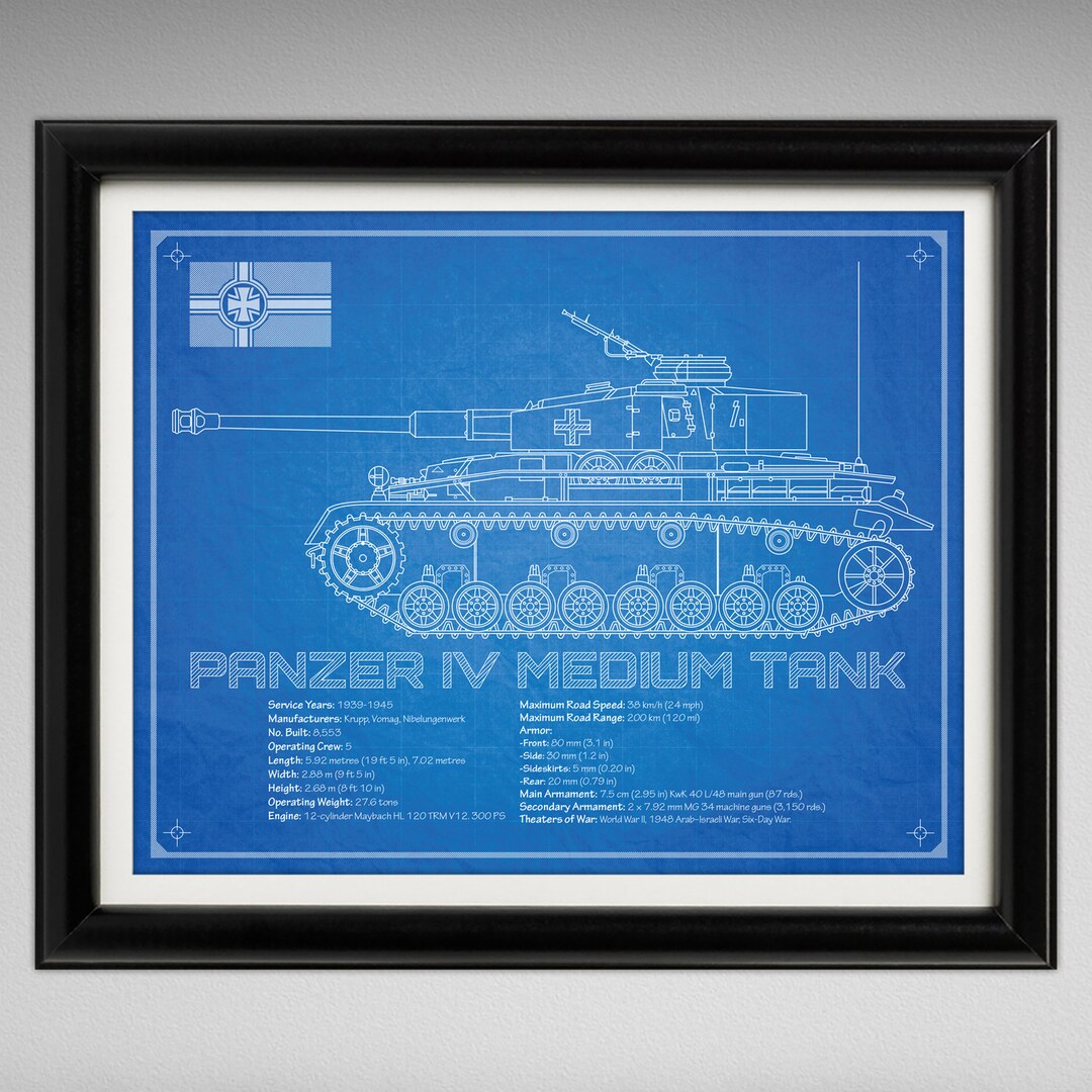 Panzer IV panzerkampfwagen Mediumtank Da Vinci or Blueprint ...