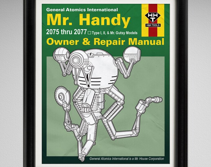 Fallout - Mr Handy Owner and Repair Manual Cover - 8x10 - Etsy