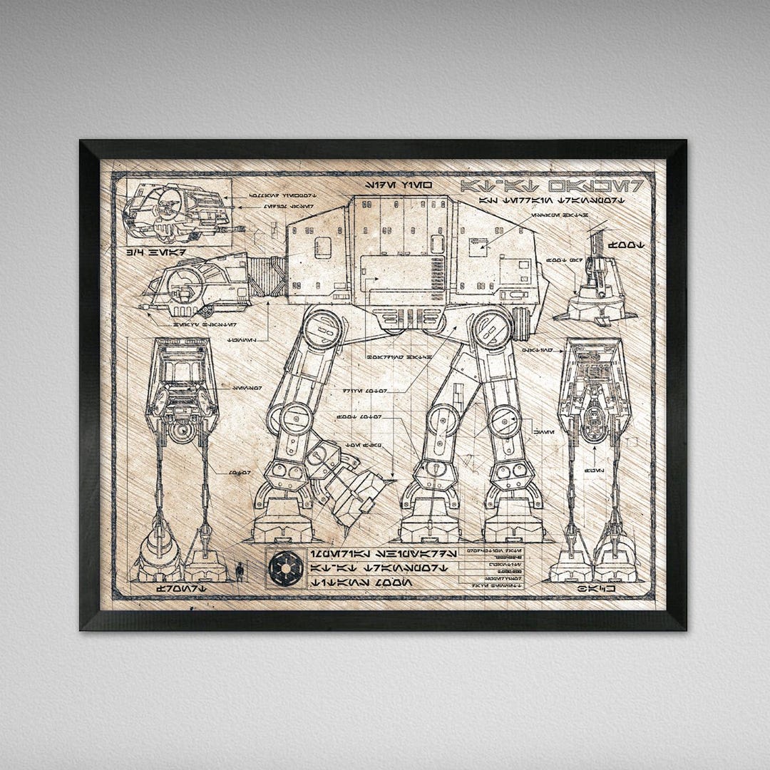 Star Wars - AT-AT Imperial Walker - Da Vinci or Blueprint Illustration ...