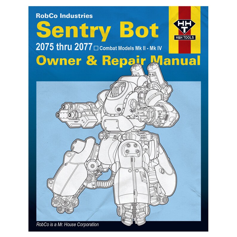 Fallout Sentry Bot Owner and Repair Manual Cover 8x10 | Etsy
