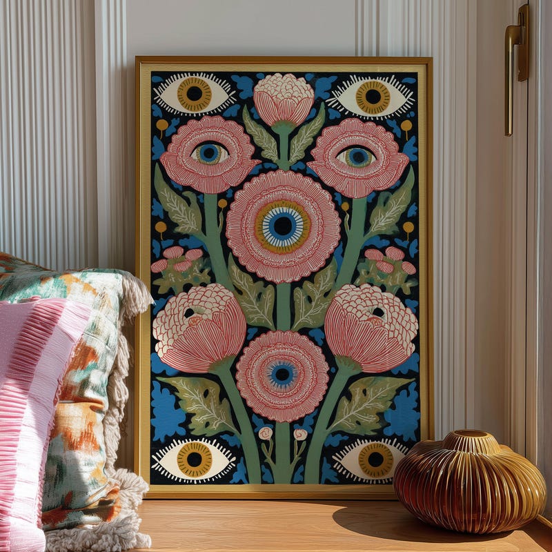 Flower With Eye Poster - Etsy