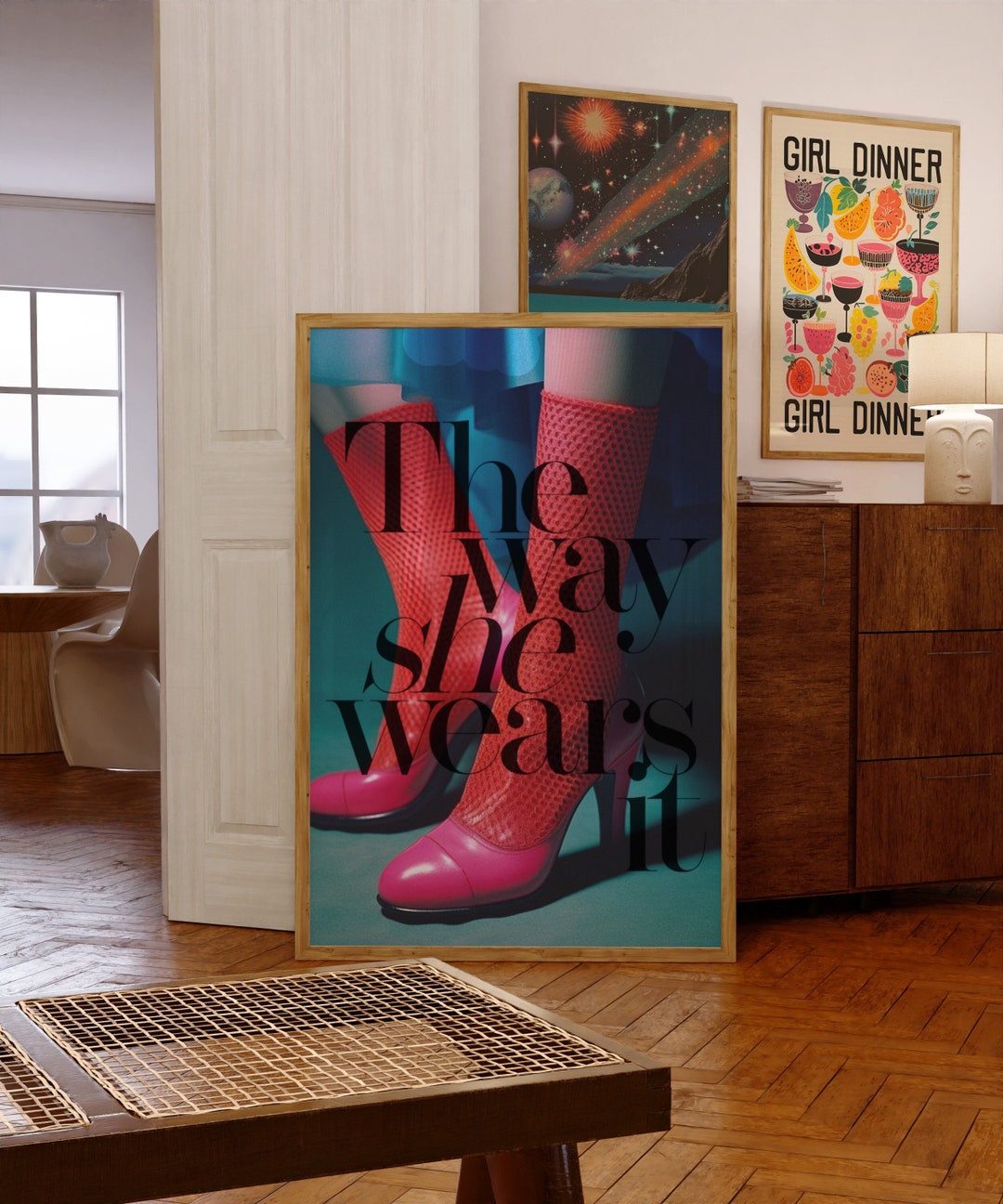 Preppy Decor Typography Poster Dorm Decor Pink Wall Art - Etsy