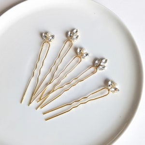 Gold Hair Pin Bridal Accessory Wedding Hair Piece Pearl Hair Pin Bridal ...