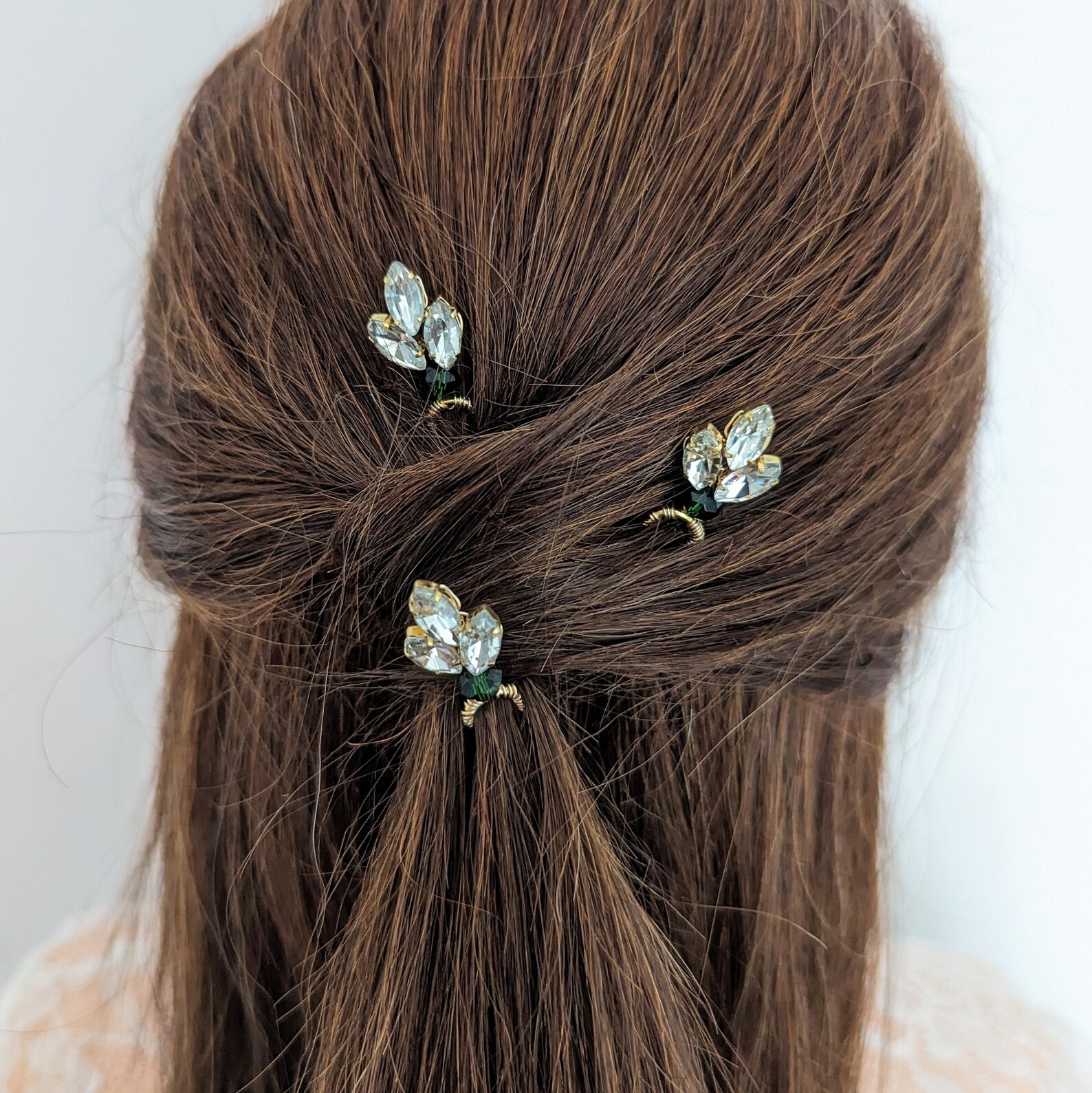 Bridal Hair Pins Green Hair Piece for Bride Hair Pin Wedding Hairpiece ...