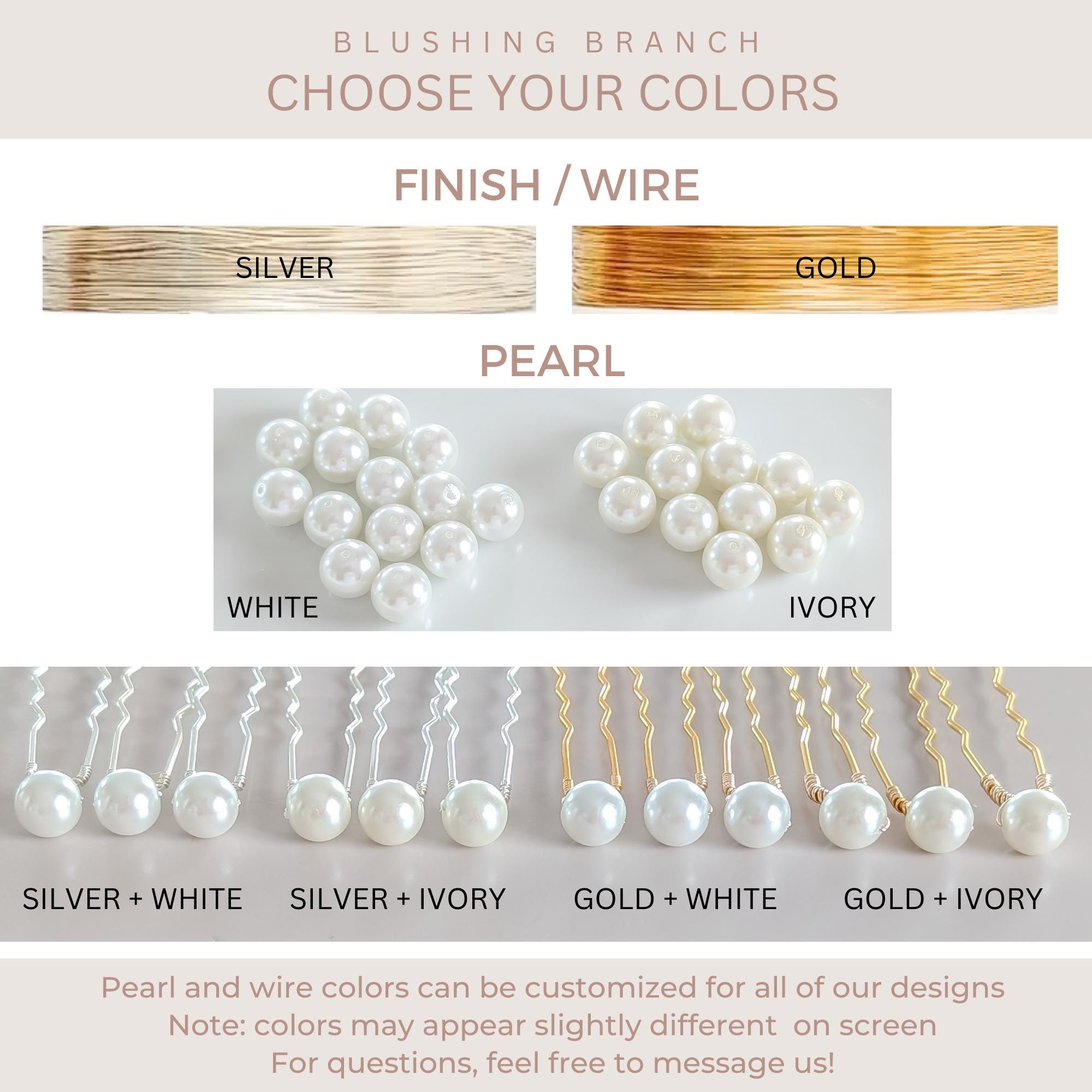 Bridal Bobby Pins Pearl Hair Grip Set Wedding Hair Clip Pearl Small ...