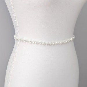 Simple Belt Bridal Pearl Bridesmaid Belt for Wedding Dress Bridal Belt ...