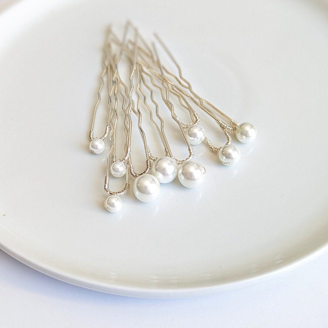 Pearl Bridal Hair Pins Pearl Bridal Hair Piece Wedding Hair Pins ...