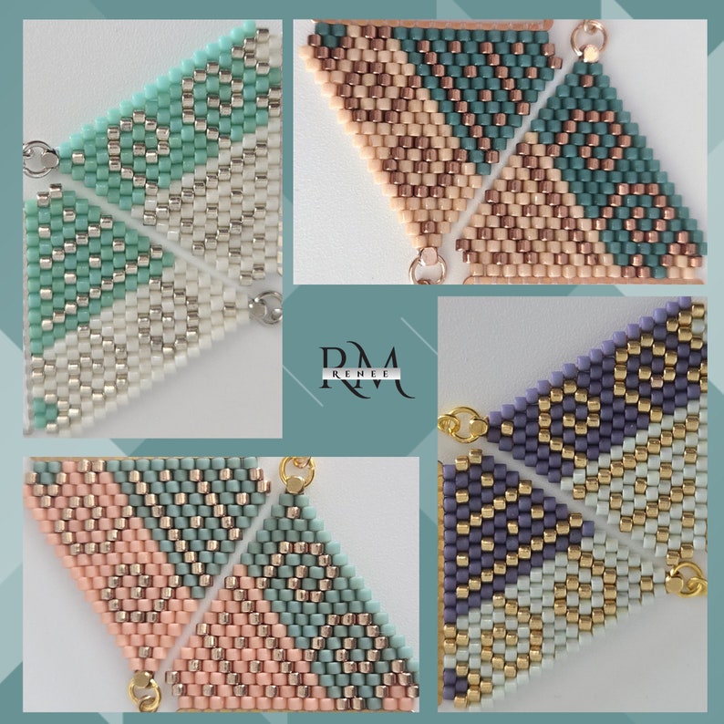 Different but the Same, Brick Stitch Triangle Earrings, Stylish Dangles ...