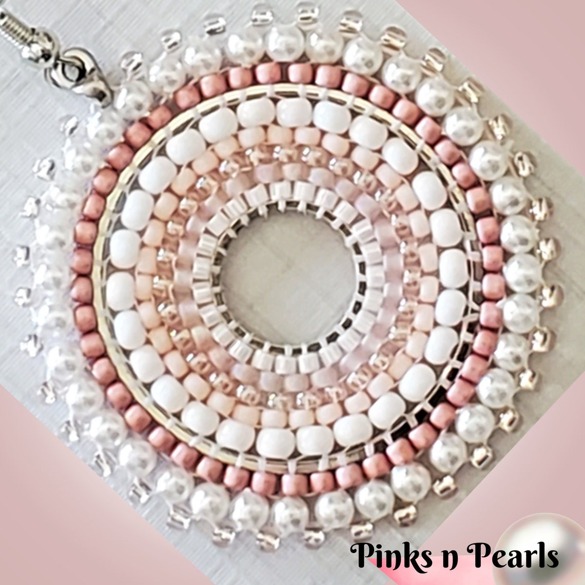 Beads N Pearls, Hoop Earrings, Handmade, Seed Beads, Dangle Hoops, Lots of Movement With Sparkle ...