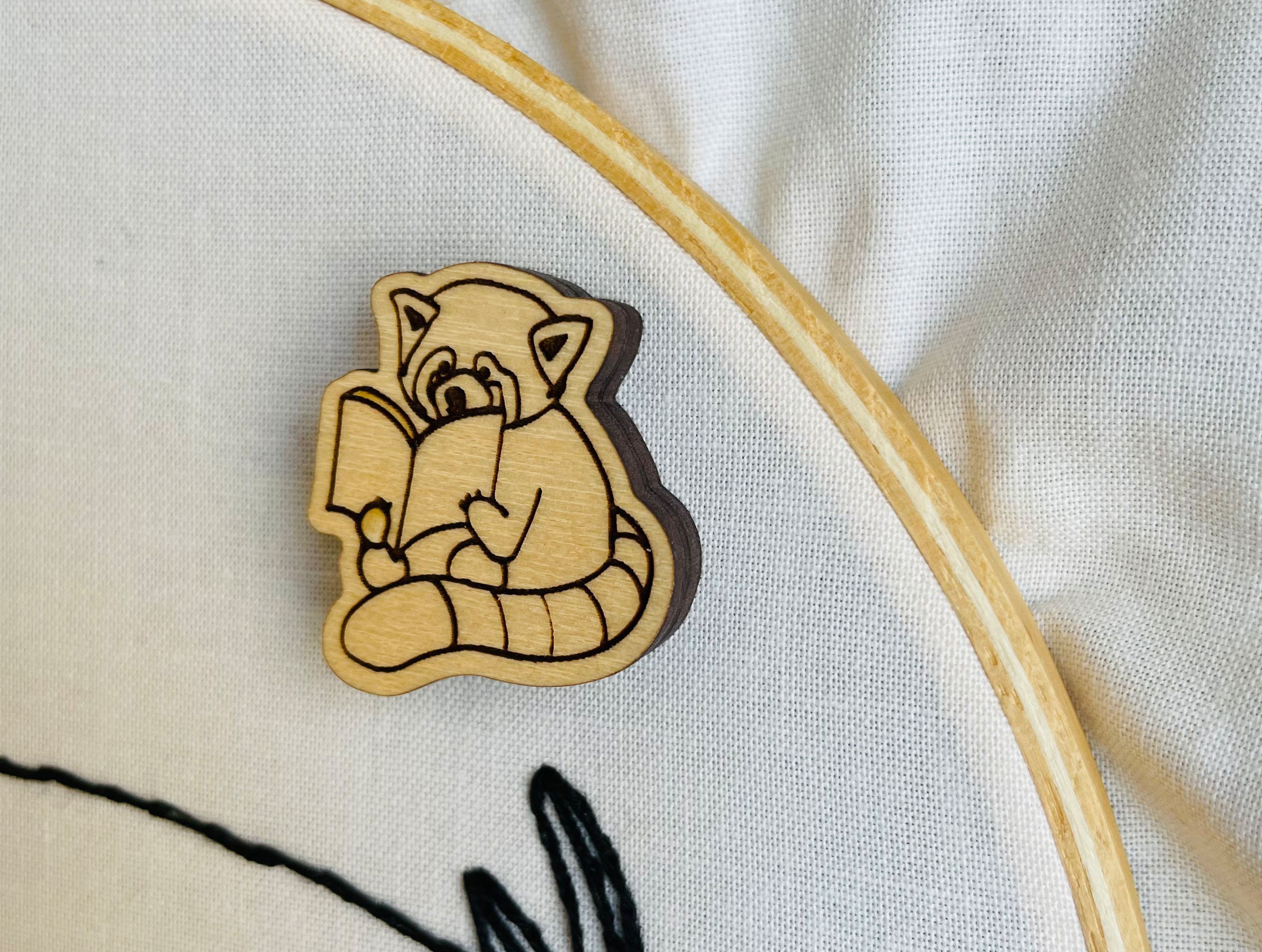 Needle Minder Red Panda Needle Magnet Needle Keeper | Etsy