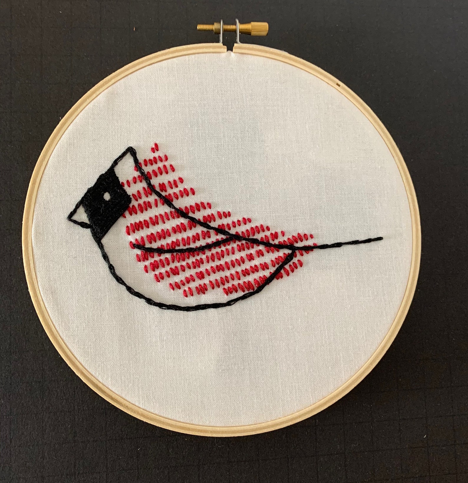 Modern Cardinal - DIY Beginner Embroidery Kit - Etsy