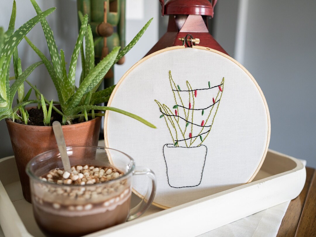 Christmas Aloe Beginner DIY Embroidery Kit - Etsy