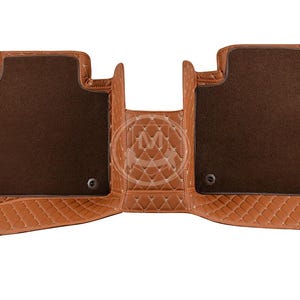 Premium Manicci Luxury Leather Custom Fitted Car Mats 2.0 Brown Diamond Car Mats Full Set - Etsy