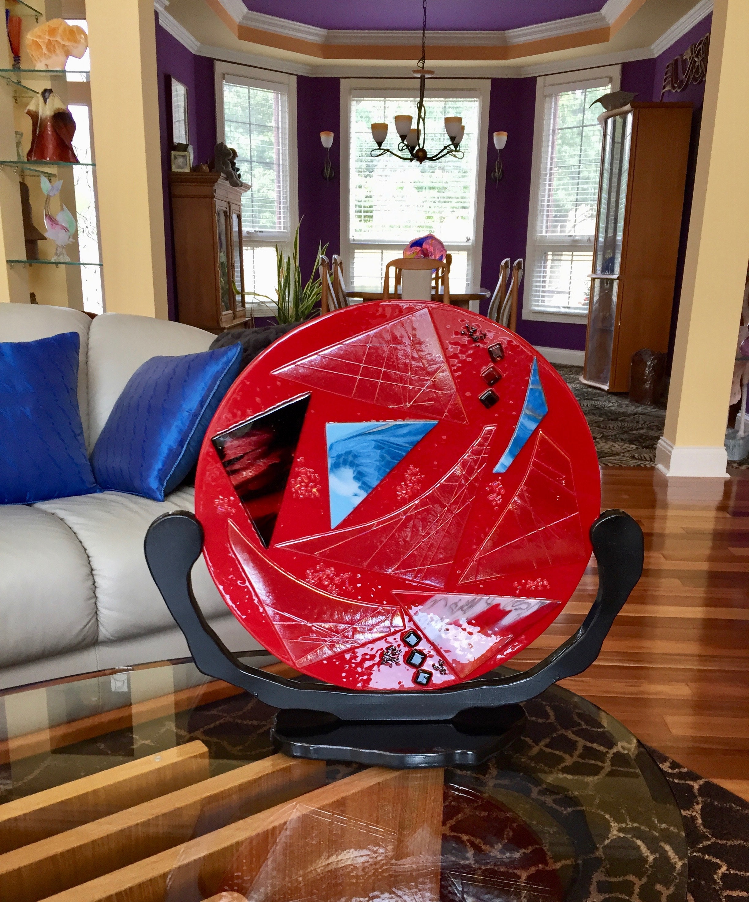 Hand-crafted Glass Sculpture, Decorative Accent, Home Decor, Colorful ...