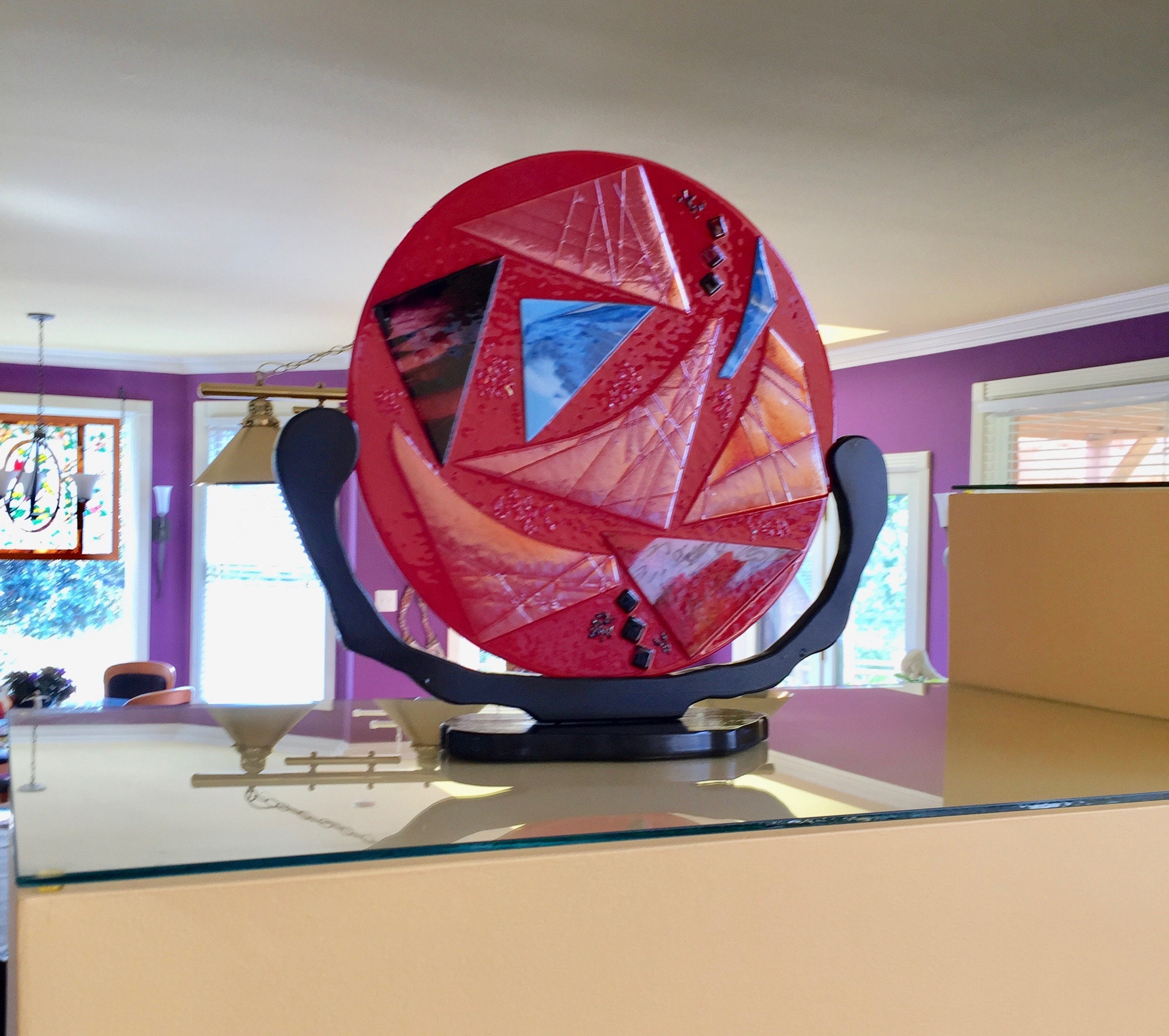 Hand-crafted Glass Sculpture, Decorative Accent, Home Decor, Colorful ...