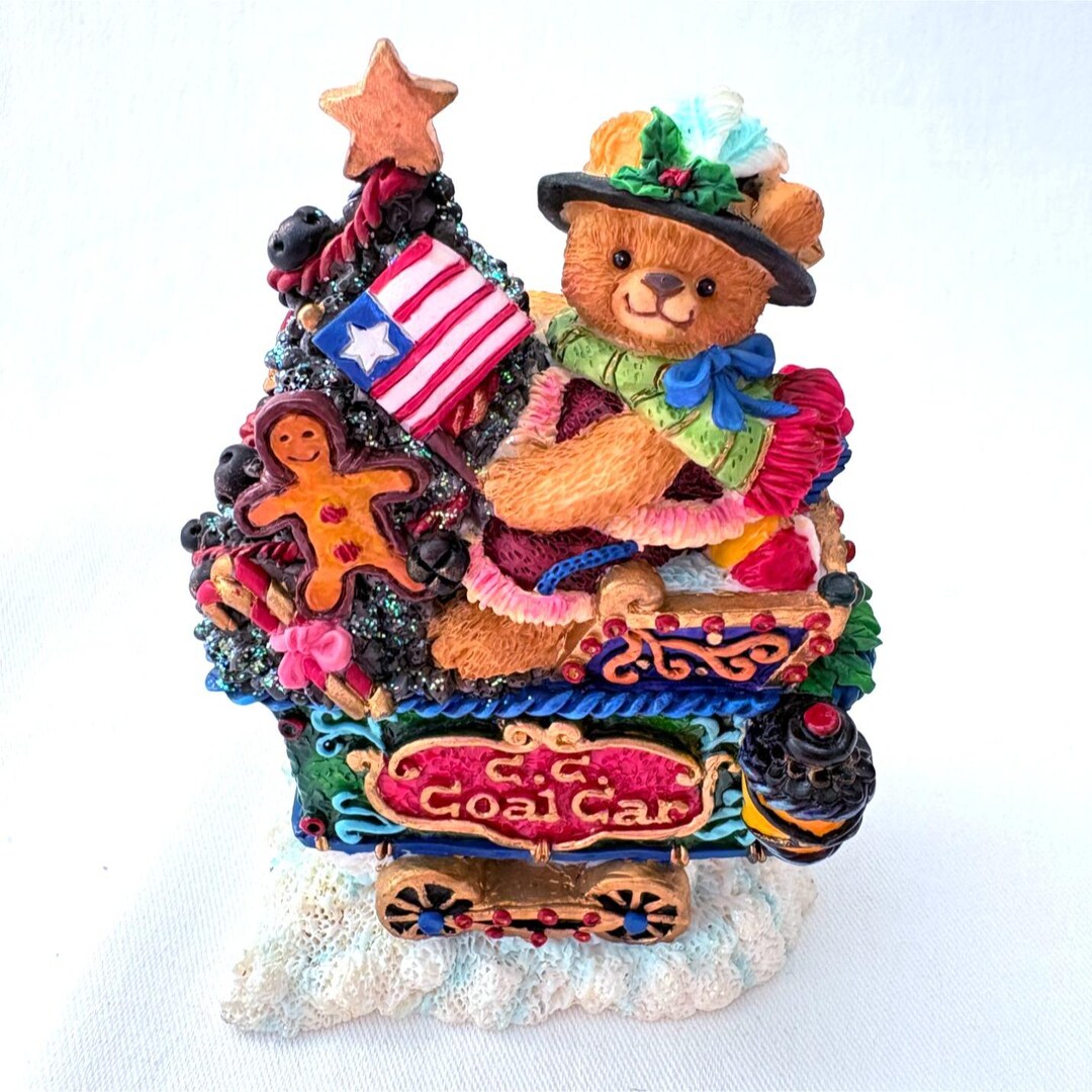 Vintage 1997 Crinkle Claus Crinkle Coal Car #660201 Christmas Figurine ...