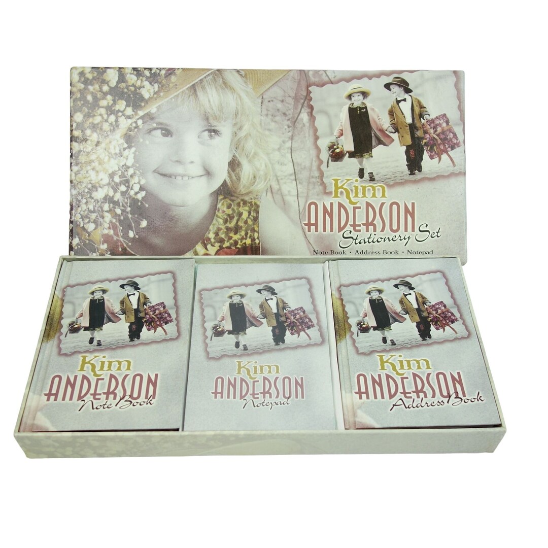 Vintage 2000 Kim Anderson Stationery Set Address Book Notepad Notebook ...