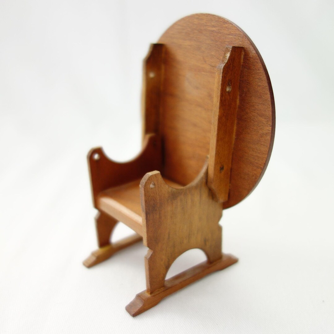 Vintage Shackman Miniature Dollhouse Wood Colonial Round Tilt Top Table ...