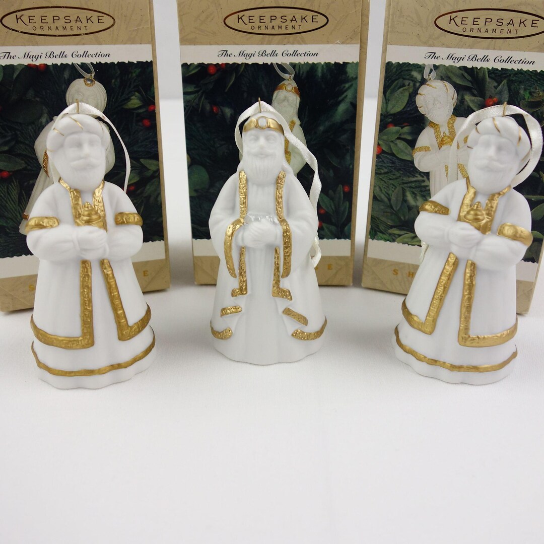 Vintage 1996 Hallmark the Magi Bells Collection Set of 3 Ornament Bells ...