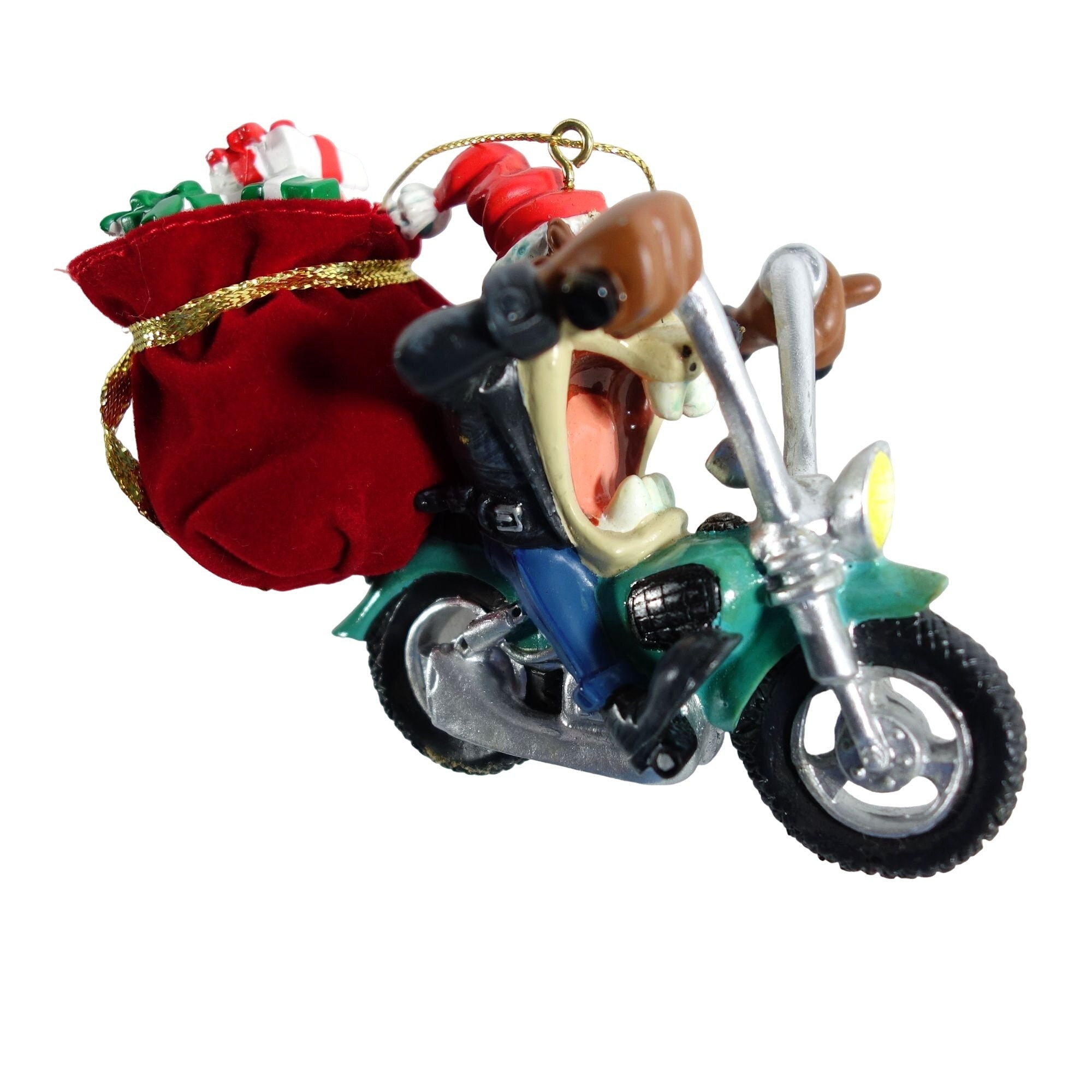 Vintage 1998 Warner Bros Studio Store Taz Motorcycle Christmas Ornament ...