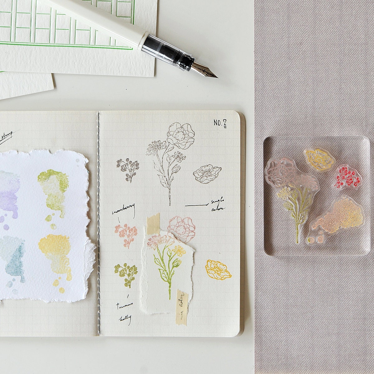 MU Floral Clear Stamp Set 2 | Etsy