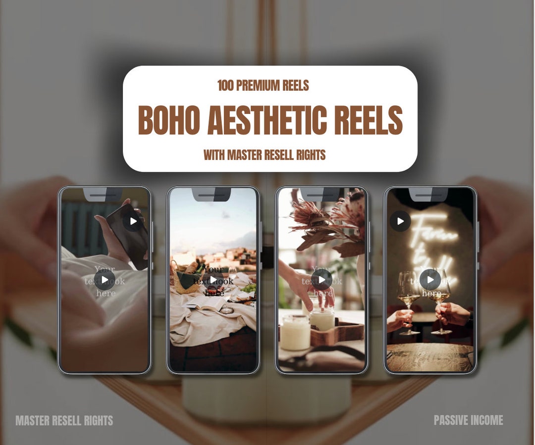100 Boho Faceless Reels Videos, Digital Marketing, Instagram, Tik Tok ...