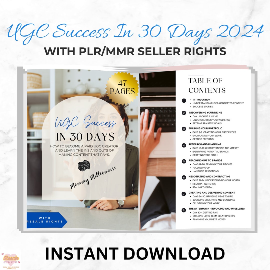 UGC Success in 30 Days 2024 MRR/PLR - Etsy