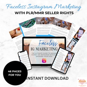 Faceless Instagram Marketing Guide: Master Resell Rights PLR (digital ...