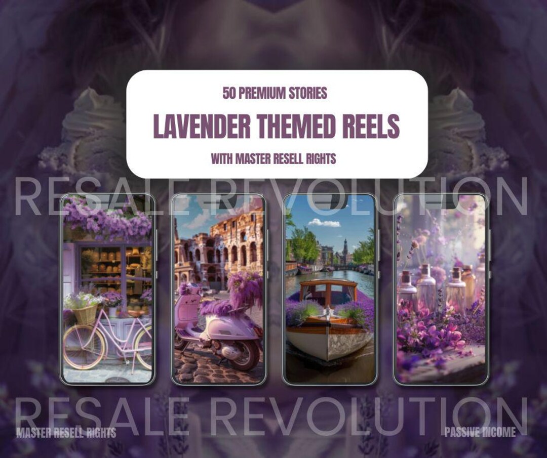 Lavender Themed Gorgeous Videos for Social Media Stories or Reels ...