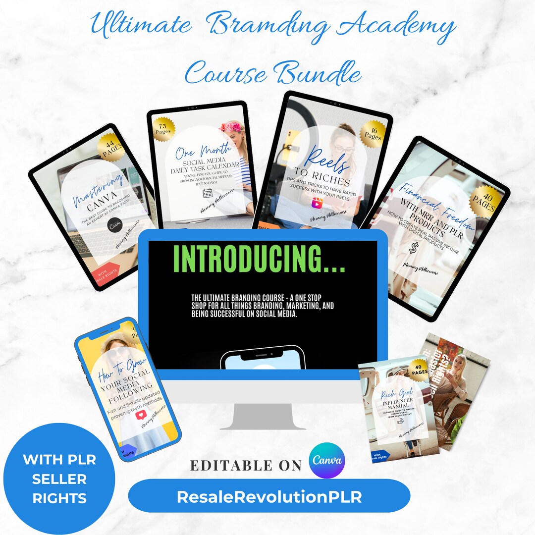 Ultimate Branding Academy Course Super Bundle Master Resell Rights MRR & Private Label Rights ...
