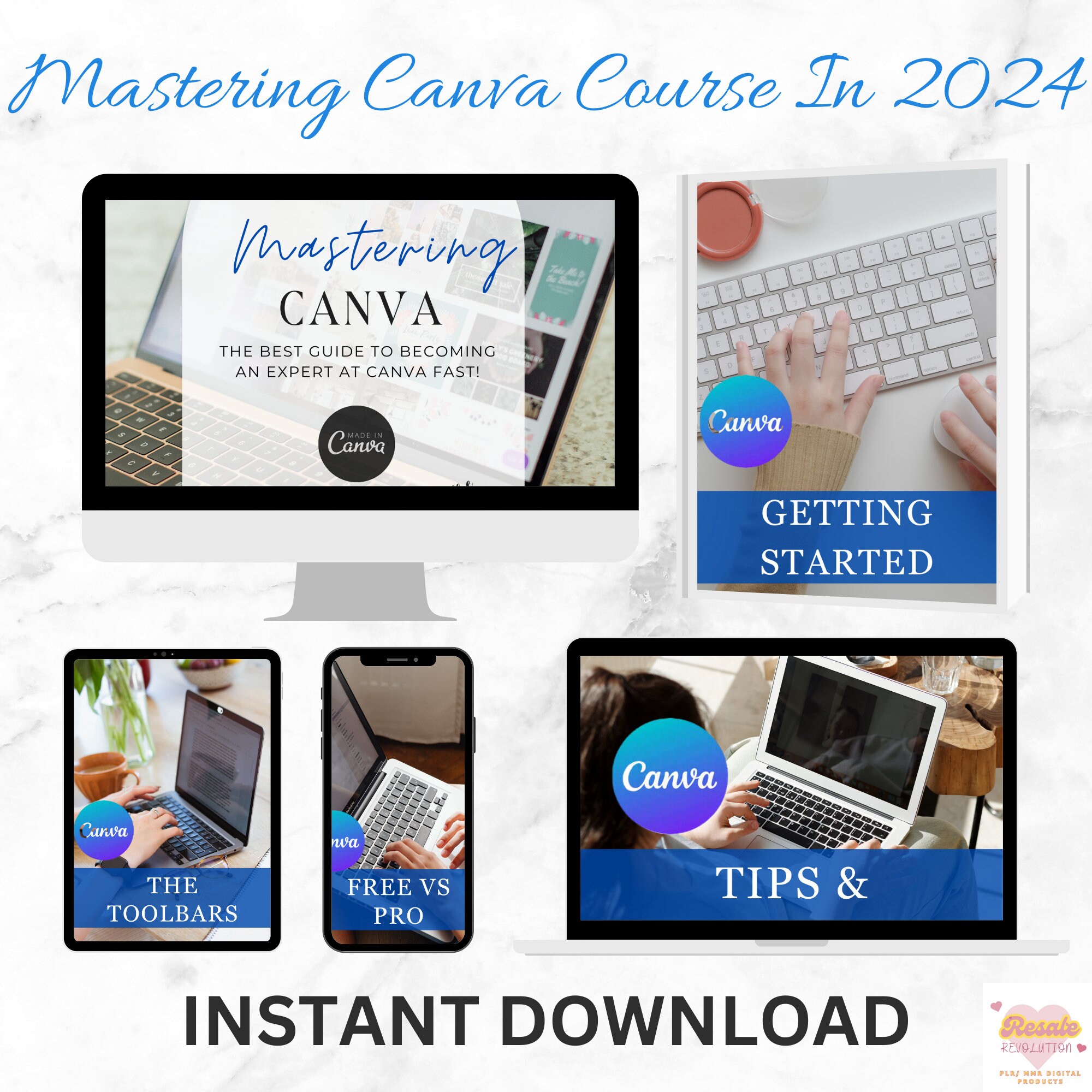 Mastering Canva Course 2024 Done for You Digital Products With Private Label Right PLR & Master ...