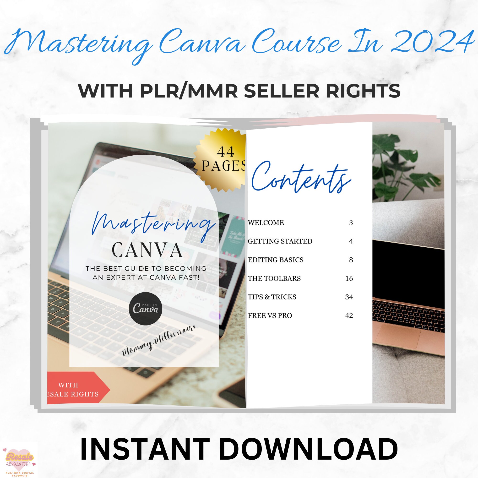Mastering Canva Course 2024 Done for You Digital Products With Private Label Right PLR & Master ...