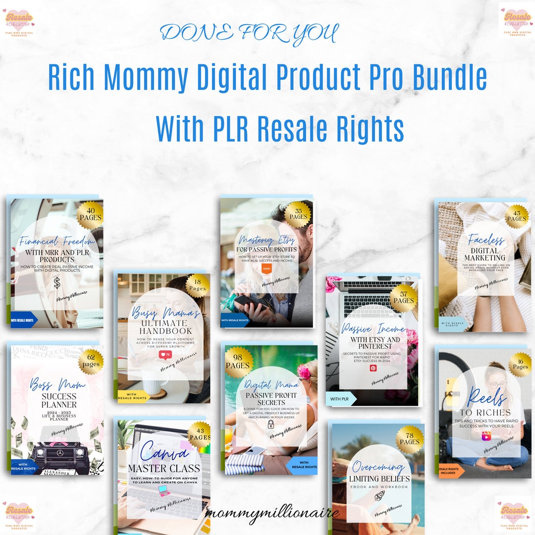 Rich Mommy Bundle 2024 PLR Ebook Set| Mom Boss Content Pack| Instant Download Resources ...