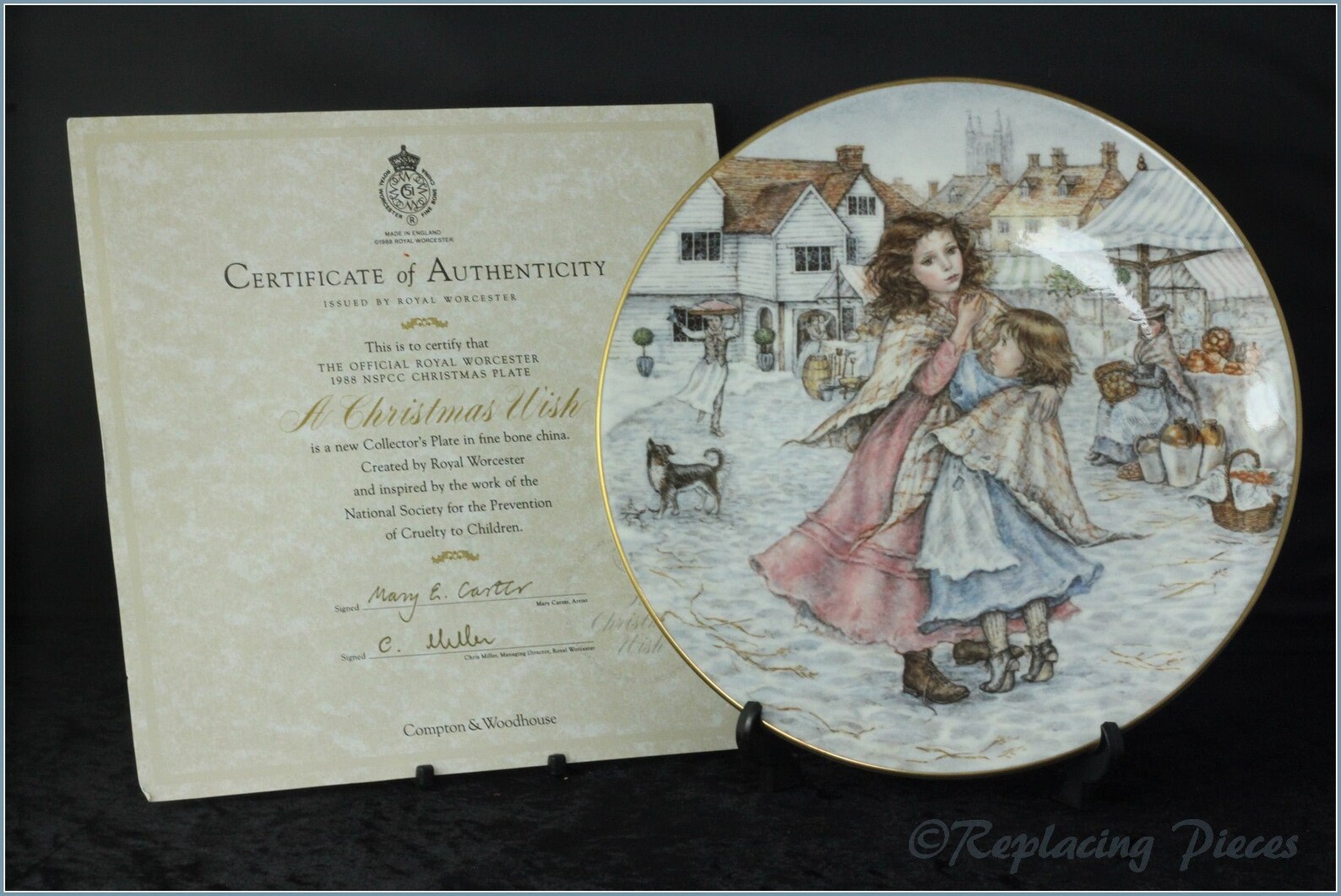 Royal Worcester - NSPCC Christmas Plates - 1988 - Etsy