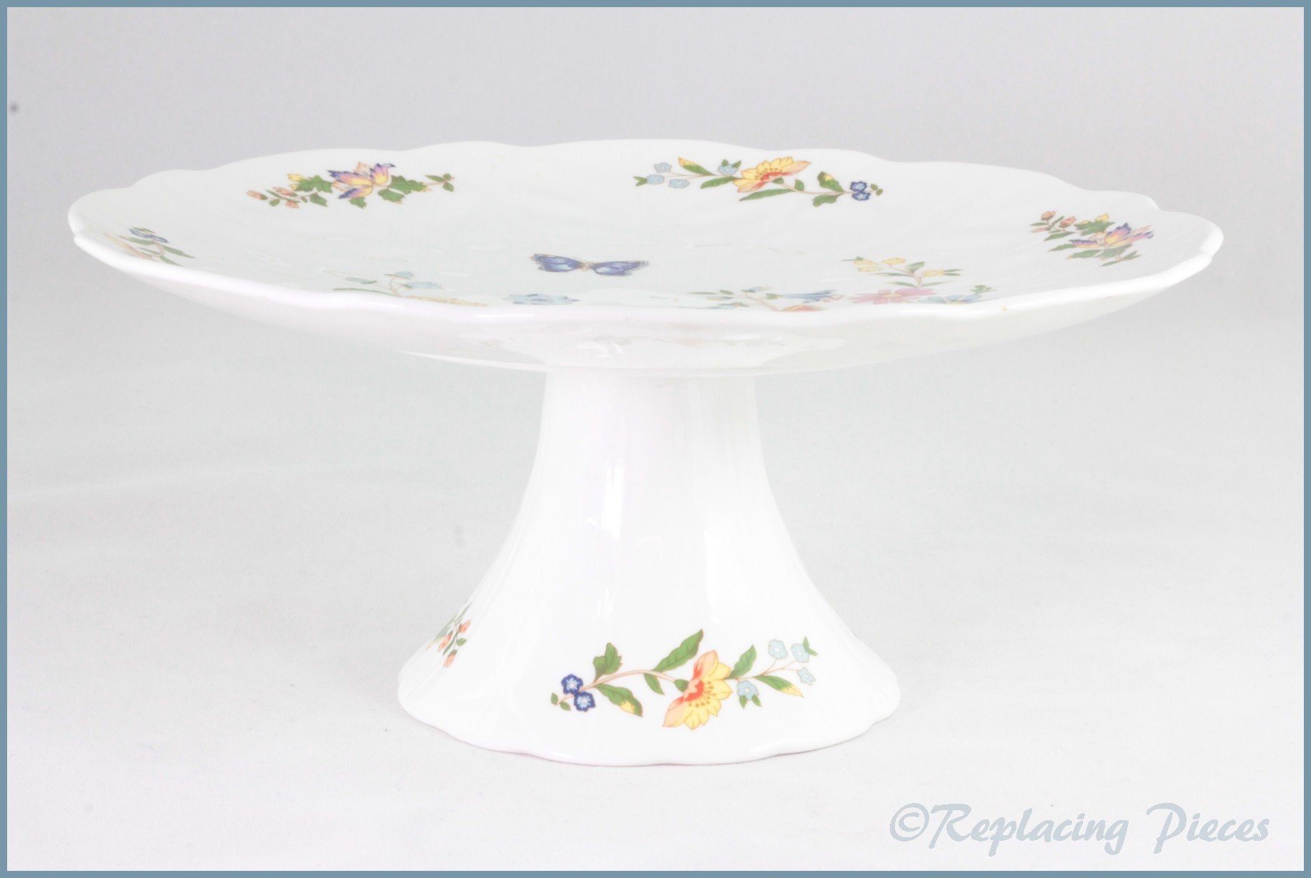 Aynsley Cottage Garden Footed Cake Stand - Etsy